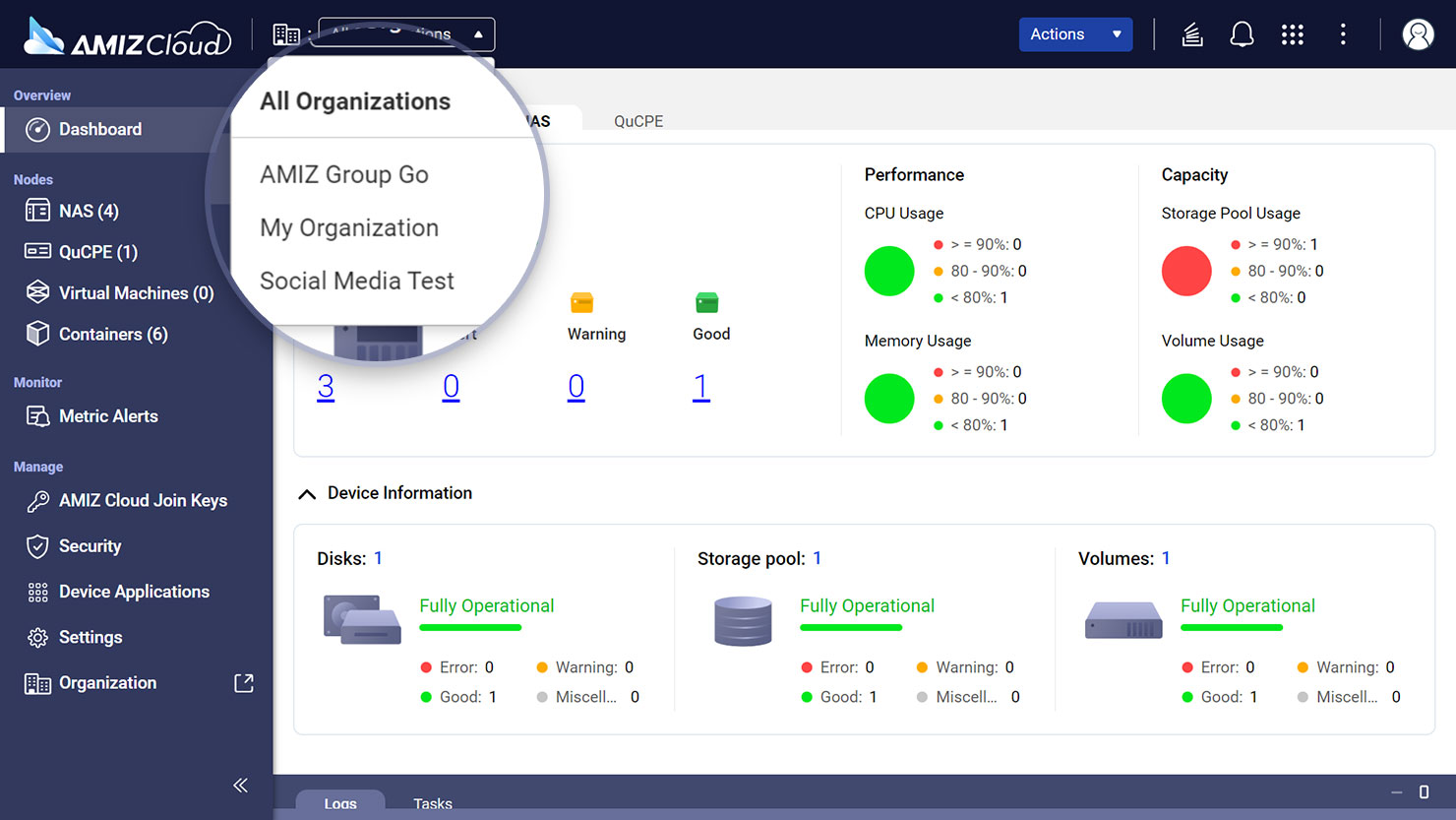 AMIZcloud | QNAP Cloud Management Platform for Multiple NAS & Devices ...
