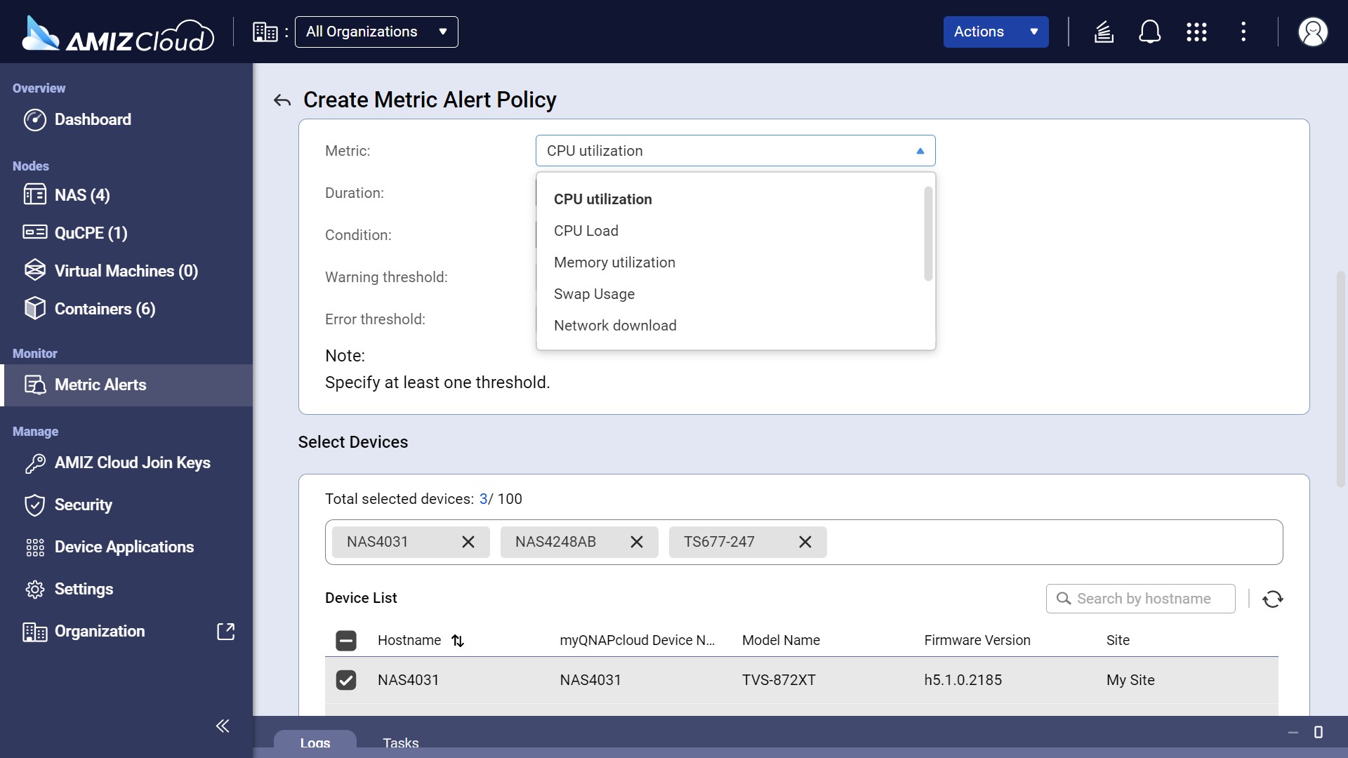 AMIZcloud | QNAP Cloud Management Platform for Multiple NAS & Devices ...