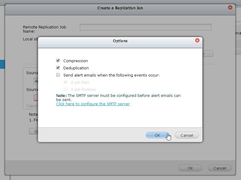 Does compression or deduplication in SnapSync serve the same function as the option in shared ...