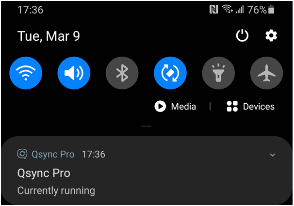 [Android / Qsync Pro] Qsync Pro keeps running even if I have “WiFi only ...