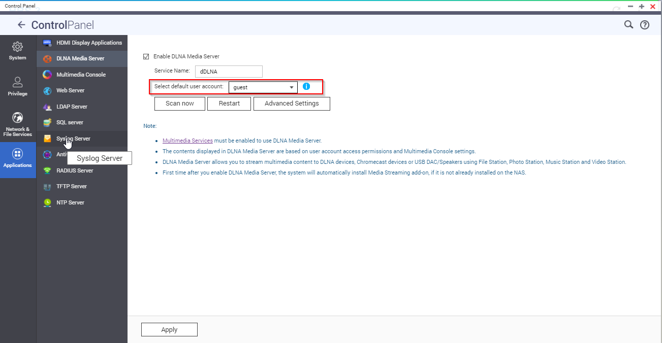 I can see private content of my NAS using Windows media player without ...