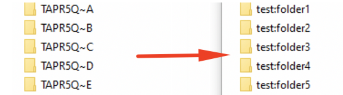 Correct mangle filename for all shared folders in one time.(8.3 ...