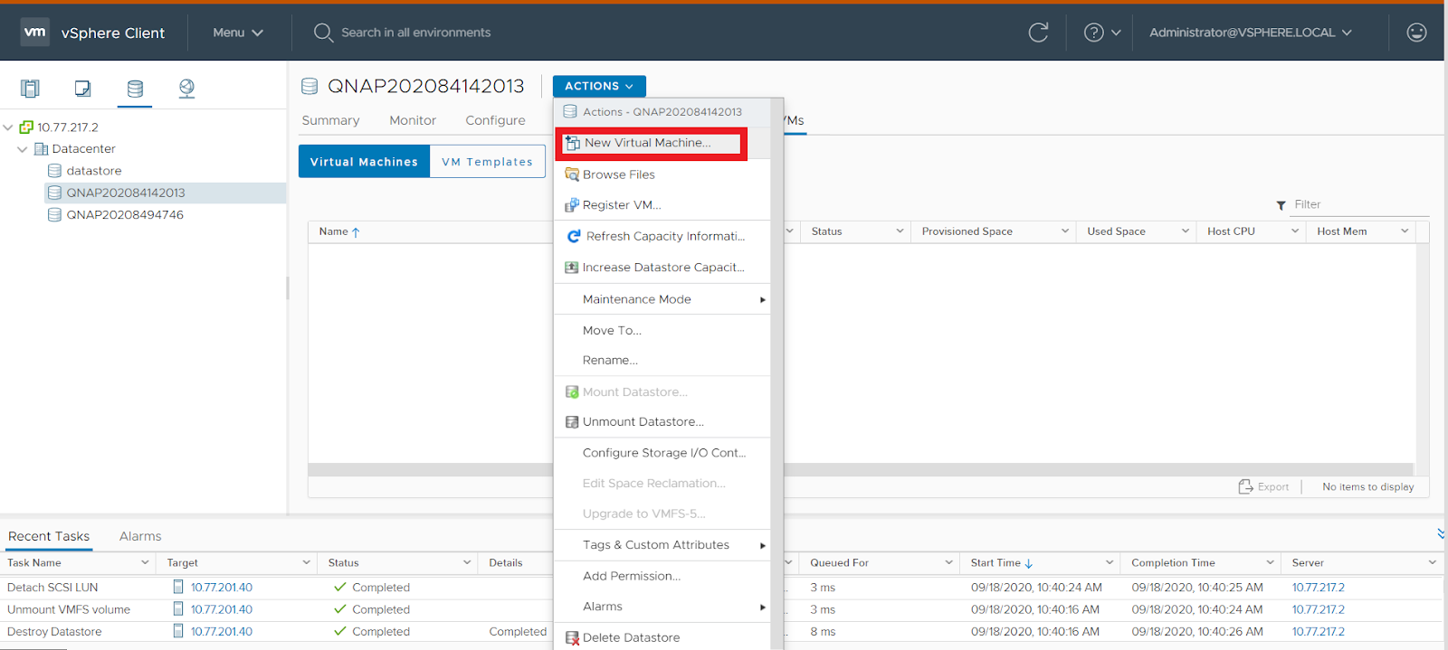 How to use QoS & VMware SIOC function with vSphere Client Plug-in ...