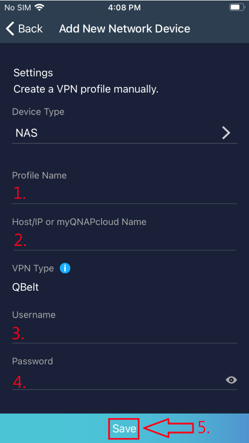 No fields to put in the Pre-shared key and VPN port | QNAP
