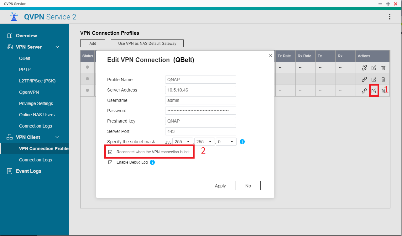 Not able to run the scheduled backup because the VPN connection was ...