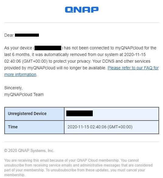 My device was removed from myQNAPcloud system, how to reactivate? | QNAP