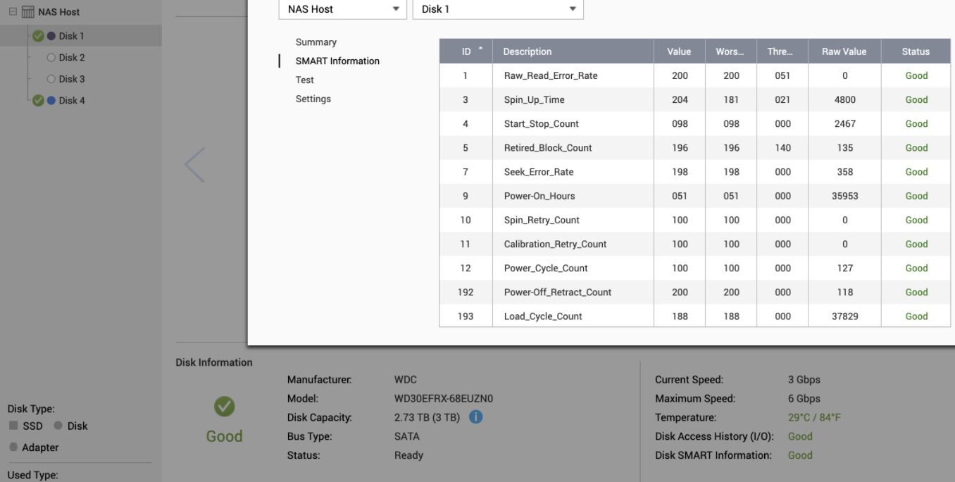Q: Why is the disk still shown as all good in disk information but the ...