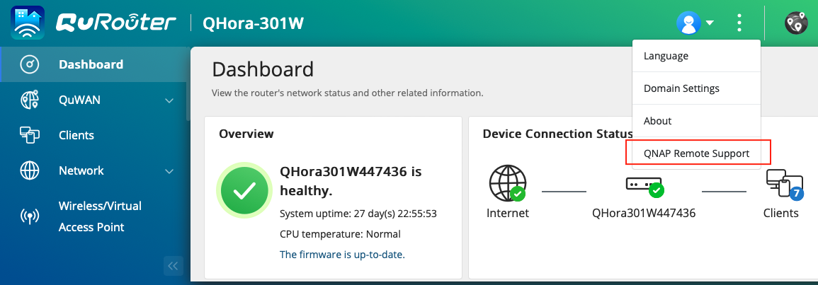 How do I enable Remote Support on my QNAP routers? | QNAP