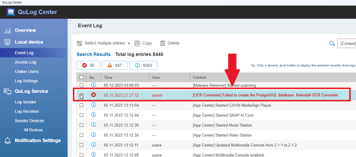 Why does OCR Converter fail to install with the error “Failed to create ...