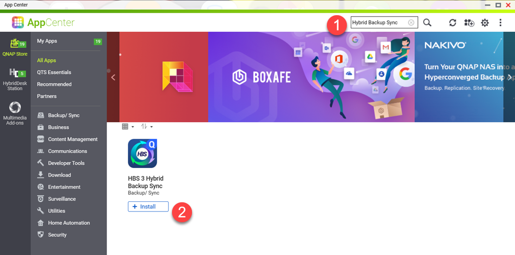 How do I sync Boxafe backup data to another NAS with Hybrid Backup Sync ...