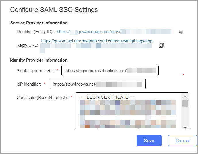 ¿Cómo se configura el inicio de sesión único basado en SAML para el ...