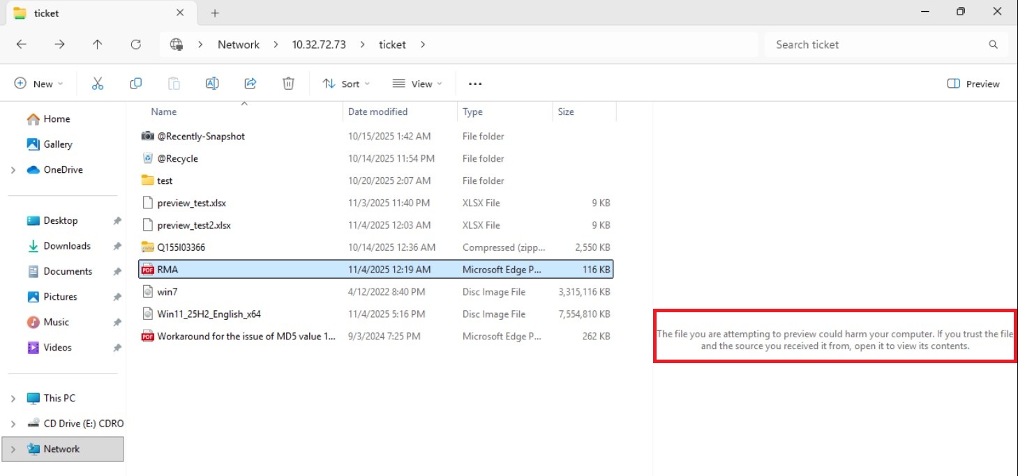 Why does Windows File Explorer block file previews from my NAS and show ...