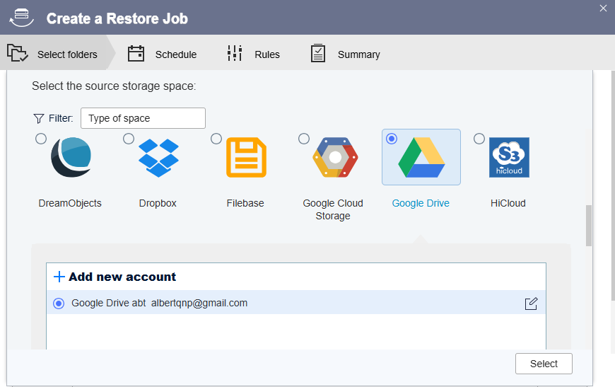 How do I back up and restore data to Google Drive using HBS3? | QNAP