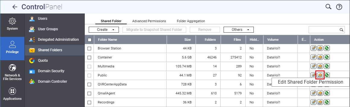 How do I configure my NAS shared folder for NFS access from Linux ...