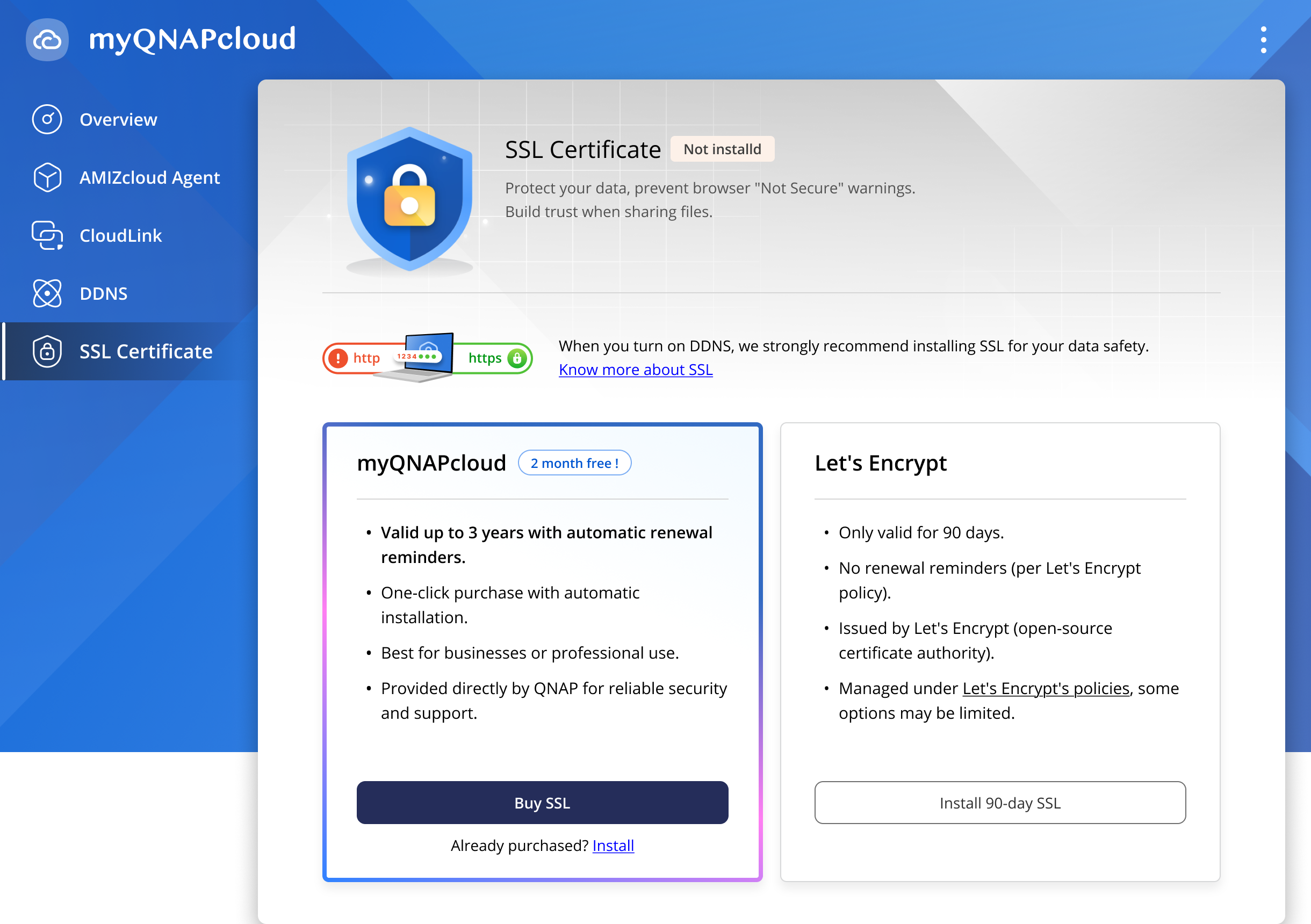 How to purchase and install a myQNAPcloud SSL certificate? | QNAP